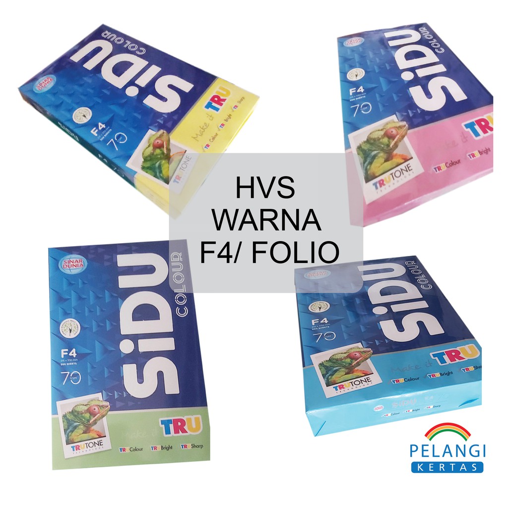 Jual Kertas HVS Warna F4/Folio 70 Gsm SIDU | Shopee Indonesia