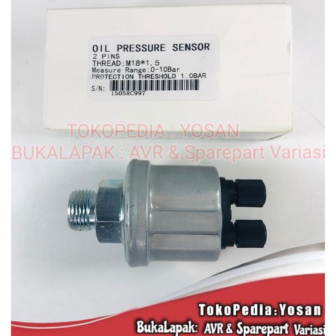 Jual SENSOR TEKANAN OLI SWITCH OLI VDO 10 BAR 2 PIN DRAT 18MM | Shopee ...