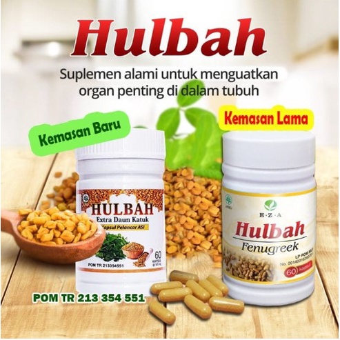 Jual Kemasan Baru Hulbah Eza Fenugreek Kapsul Asi Booster Herbal ...