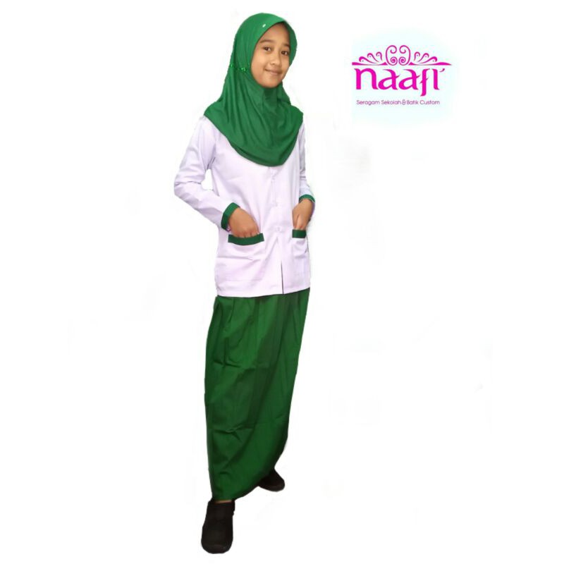Jual Stlan Seragam MI,SDIT Puteri (list hijau neha) | Shopee Indonesia
