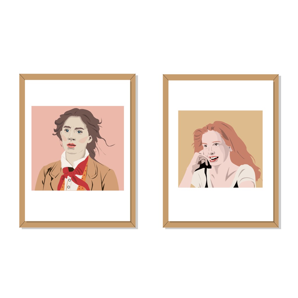 Jual PRINTABLE (SOFTFILE) Ilustrasi aesthetic Jo March/ Celine Before ...