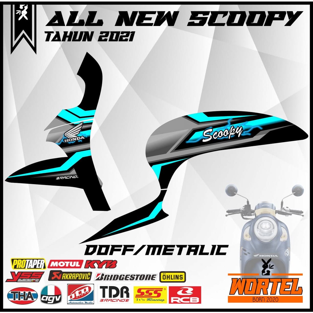 Jual Striping Scoopy 2021-Sticker Lis Decal Motor All New Scoopy Racing ...
