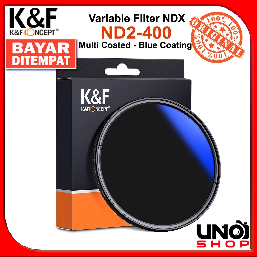 Jual K&F Concept Variable Fader NDX ND2-400 Filter 40.5mm 49mm 52mm 55mm 58mm 62mm 67mm 72mm ...
