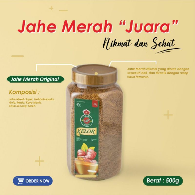 Jual jahe merah juara kelor 500g | Shopee Indonesia