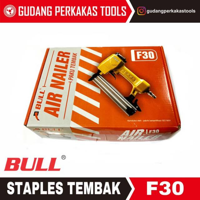 Jual Bull Air nailer - staples tembak angin F30 | Shopee Indonesia