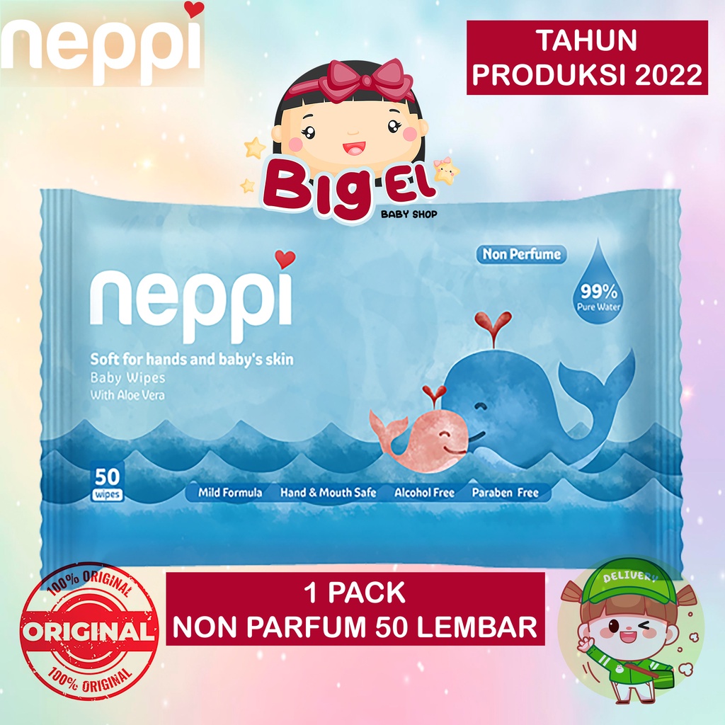 Jual NEPPI BABY WIPES NON PARFUM 50'S | TISSUE BASAH 50 LEMBAR | TISSUE ...