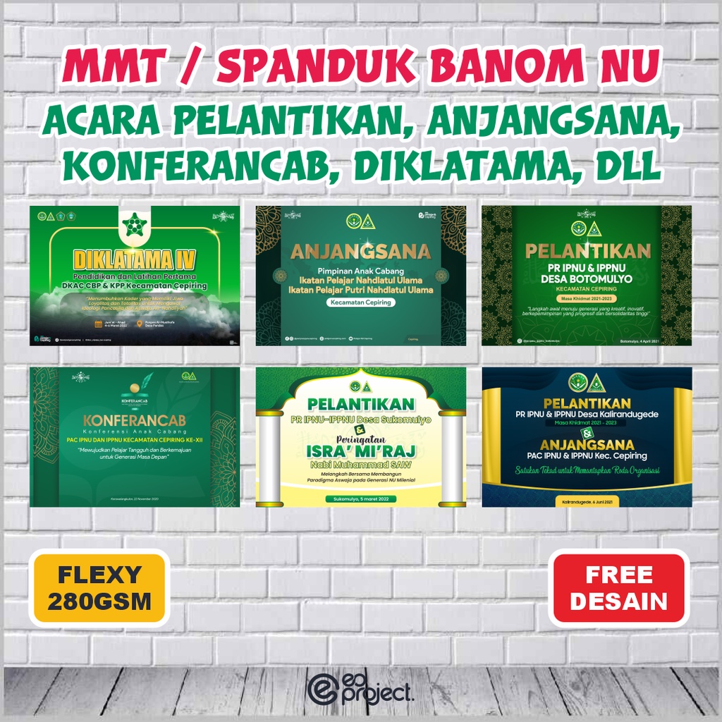 Jual Cetak MMT / Banner / Spanduk / Backdrop BANOM NU PELANTIKAN ...