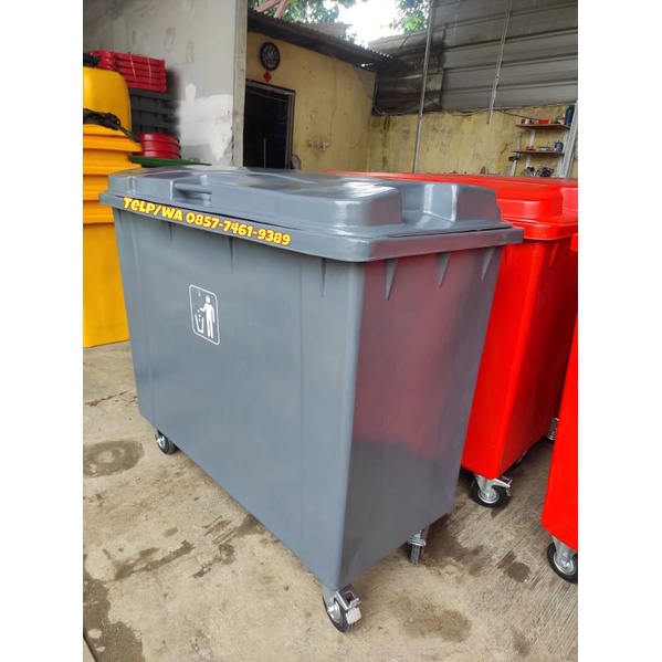 Jual TEMPAT SAMPAH BESAR/TONG SAMPAH BESAR/BAK SAMPAH BESAR 660 LITER | Shopee Indonesia