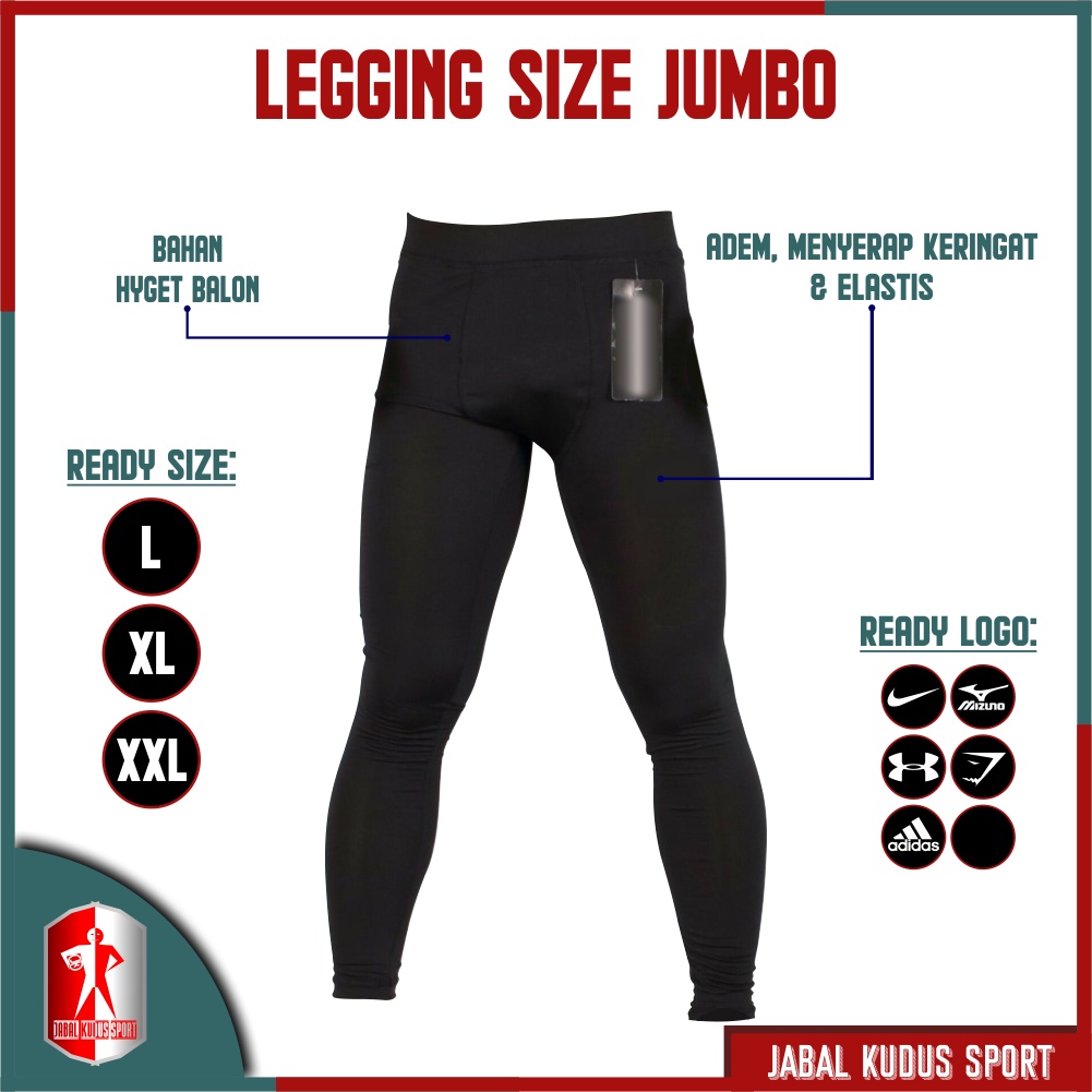 Jual Leging Pria Sport Jumbo Celana Legging Lejing Olahraga Celana ...