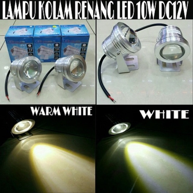 Jual Lampu Kolam Led 10W 12V Putih - Kuning - RGB Warna warni | Shopee ...