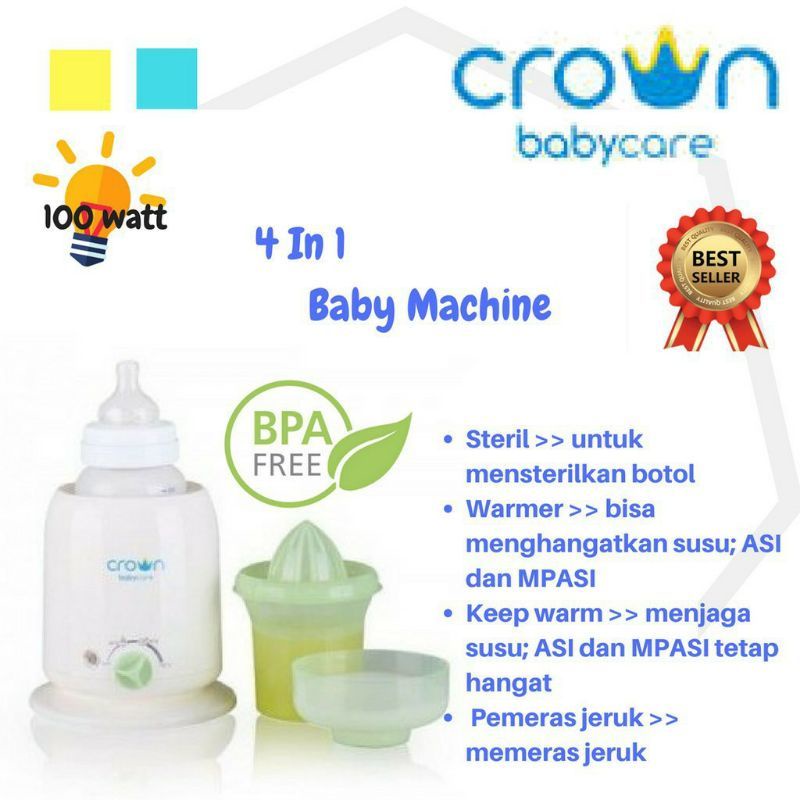 Jual Penghangat Susu Crown Baby 4in1 Machine | Shopee Indonesia