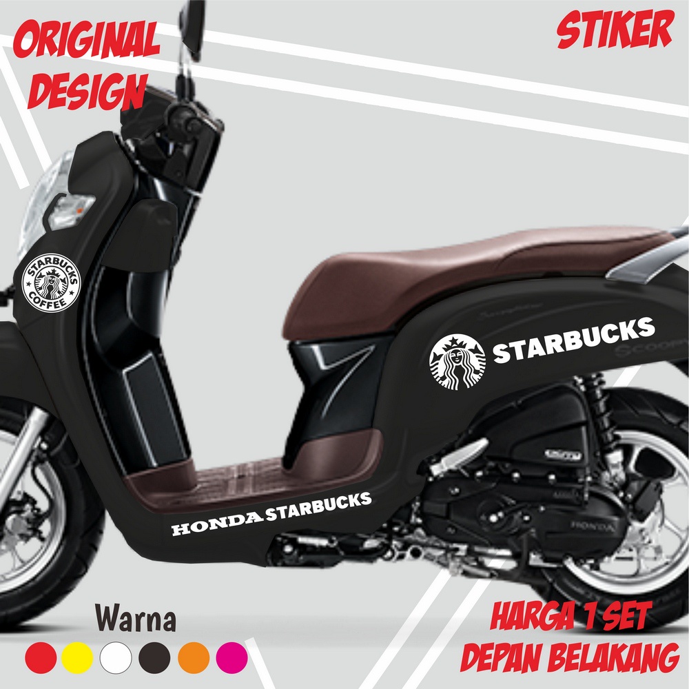 Jual BISA CUSTOM NAMA /Sticker Scoopy STARBUCKS Satu Set /all varian ...