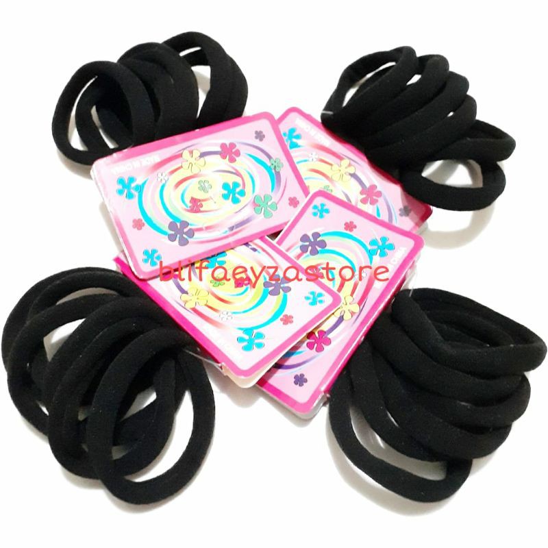 Jual Ikat Rambut Donat Hitam (6pc) | Shopee Indonesia