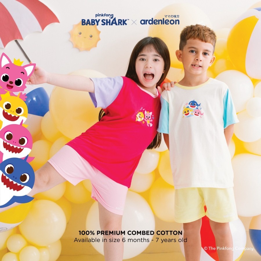 Jual ARDENLEON x Pingfong Baby Shark Short Playset Setelan Anak 1.0 ...