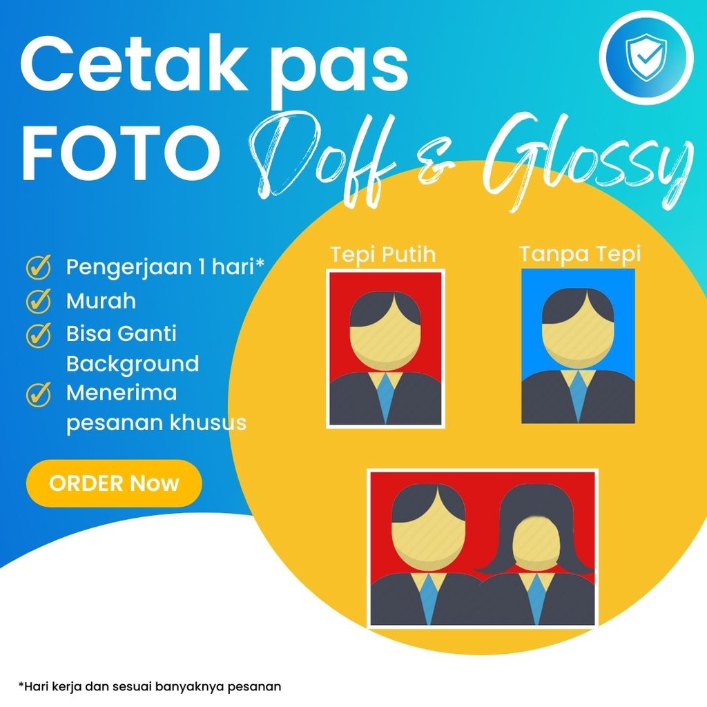 Jual Cetak Pas Foto Photo 2x2 2x3 3x3 3x4 4x6 Kertas Doff Silky ...
