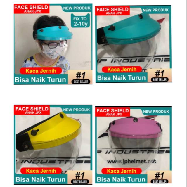 Jual APD Face Shield JPX Untuk Anak - Anak/ FACE SHIELD HELM ANAK merk ...