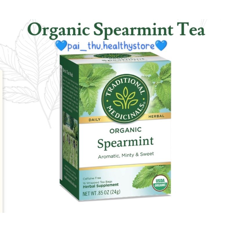 Jual Traditional Medicinals Organic Spearmint Tea- Caffeine FREE- Teh Organik Spearmint ...