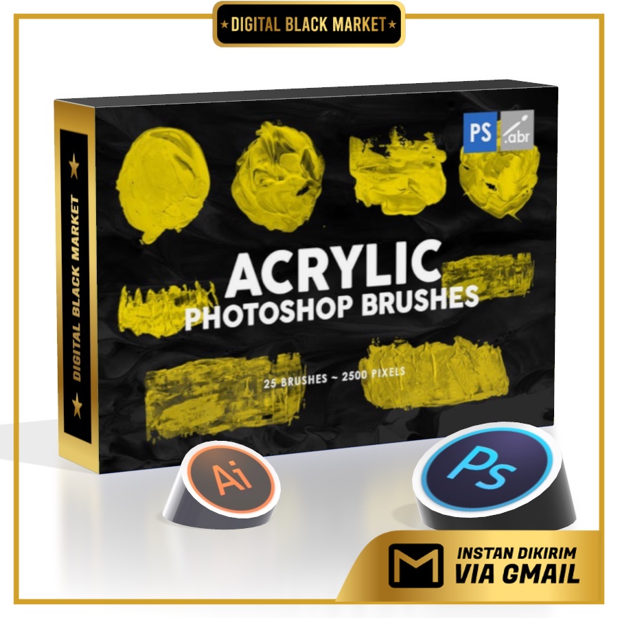 Jual 26 Acrylic Shapes - Photoshop Stamp Brushes | Shopee Indonesia