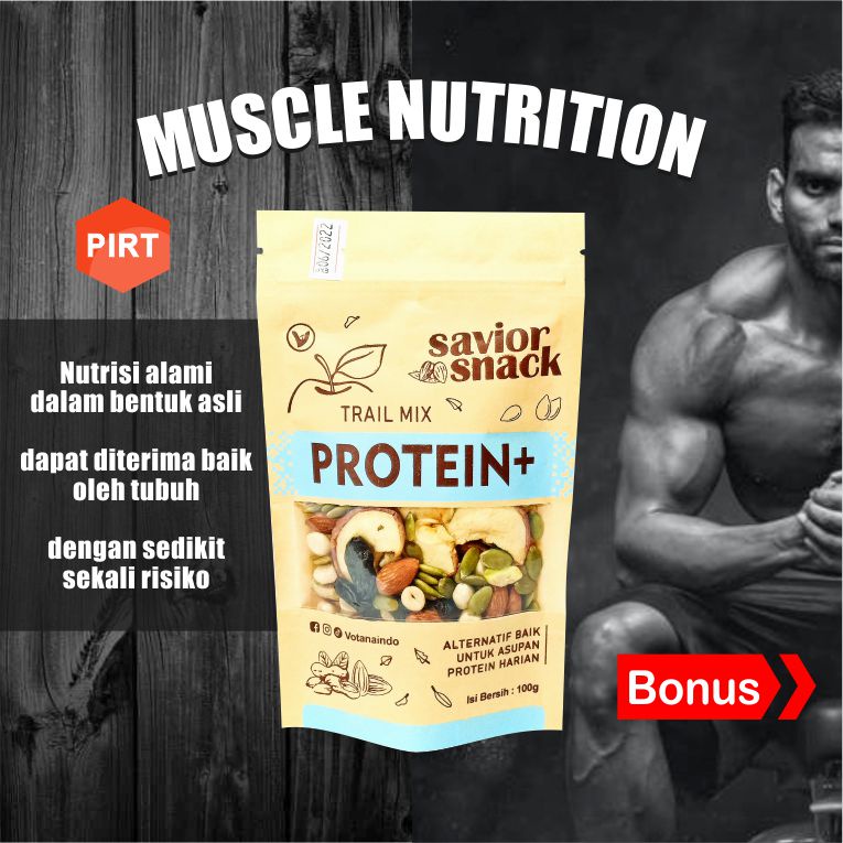 Jual PEMBENTUK JARINGAN OTOT SUMBER AMINO ALAMI SAVIOR SNACK PROTEIN+ ...