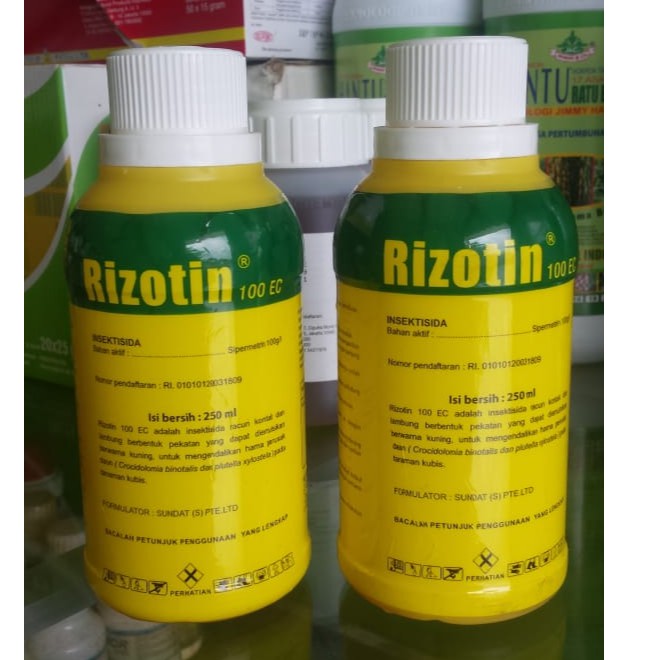 Jual Insektisida Rizotin 100EC Isi 250ml Basmi Ulat Kutu Putih Belalang ...