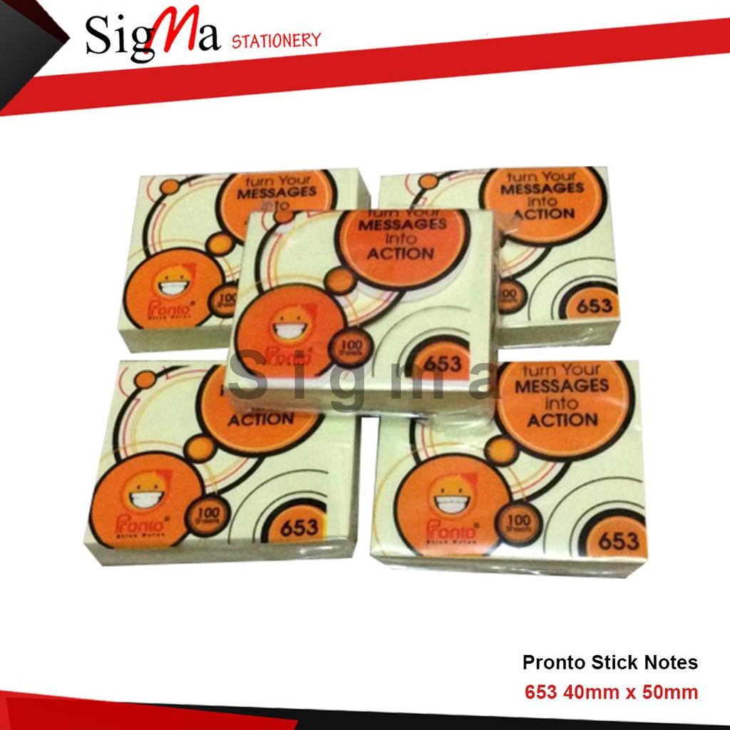 Jual Sticky Notes Kecil PRONTO 653 ukuran 40mm x 50mm (Pcs) | Shopee ...