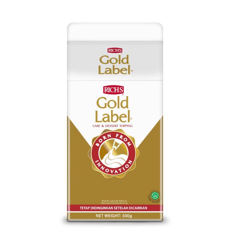 Jual Rich Gold Label 500ml/Whipping Cream Non Dairy 500ml | Shopee ...
