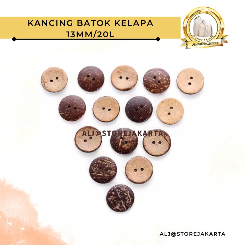 Jual KANCING BATOK KELAPA 20L/13mm(12pcs) | Shopee Indonesia