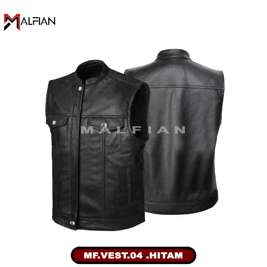 Jual Rompi Kulit Vest Kulit Sintetis Cowboy Style Bikers Rompi Kulit ...