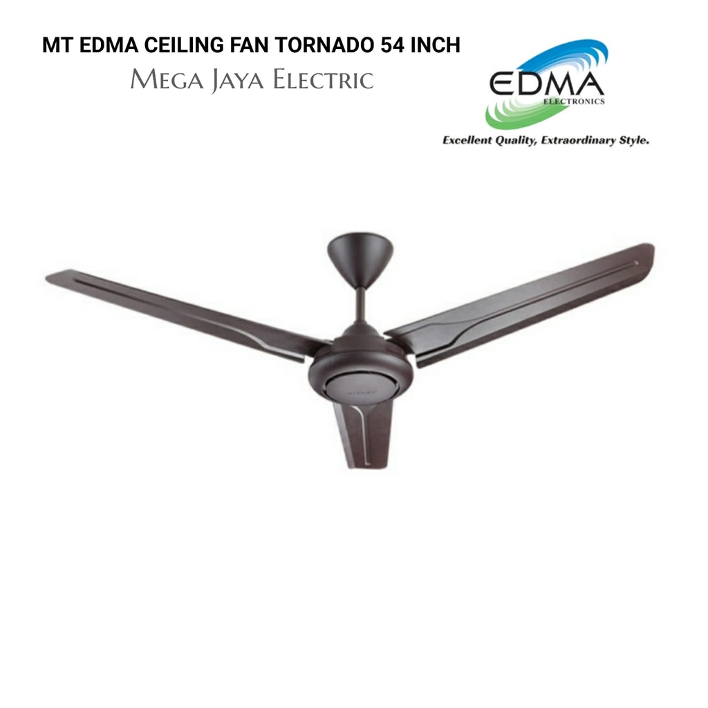 Jual MT EDMA CEILING FAN TORNADO 54 INCH WALL CONTROL AC MOTOR | Shopee ...