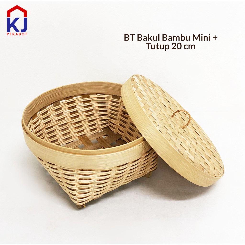 Jual KJ Perabot - BT Bakul Bambu Mini + Tutup 20CM | Shopee Indonesia