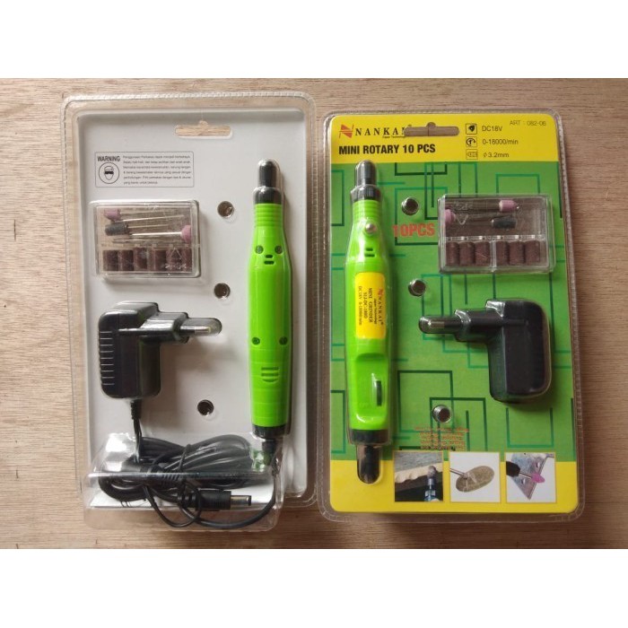 Jual NANKAI 082-60 Mini Die Grinder Rotary Tool 10 Pcs Set Gerinda Bor ...