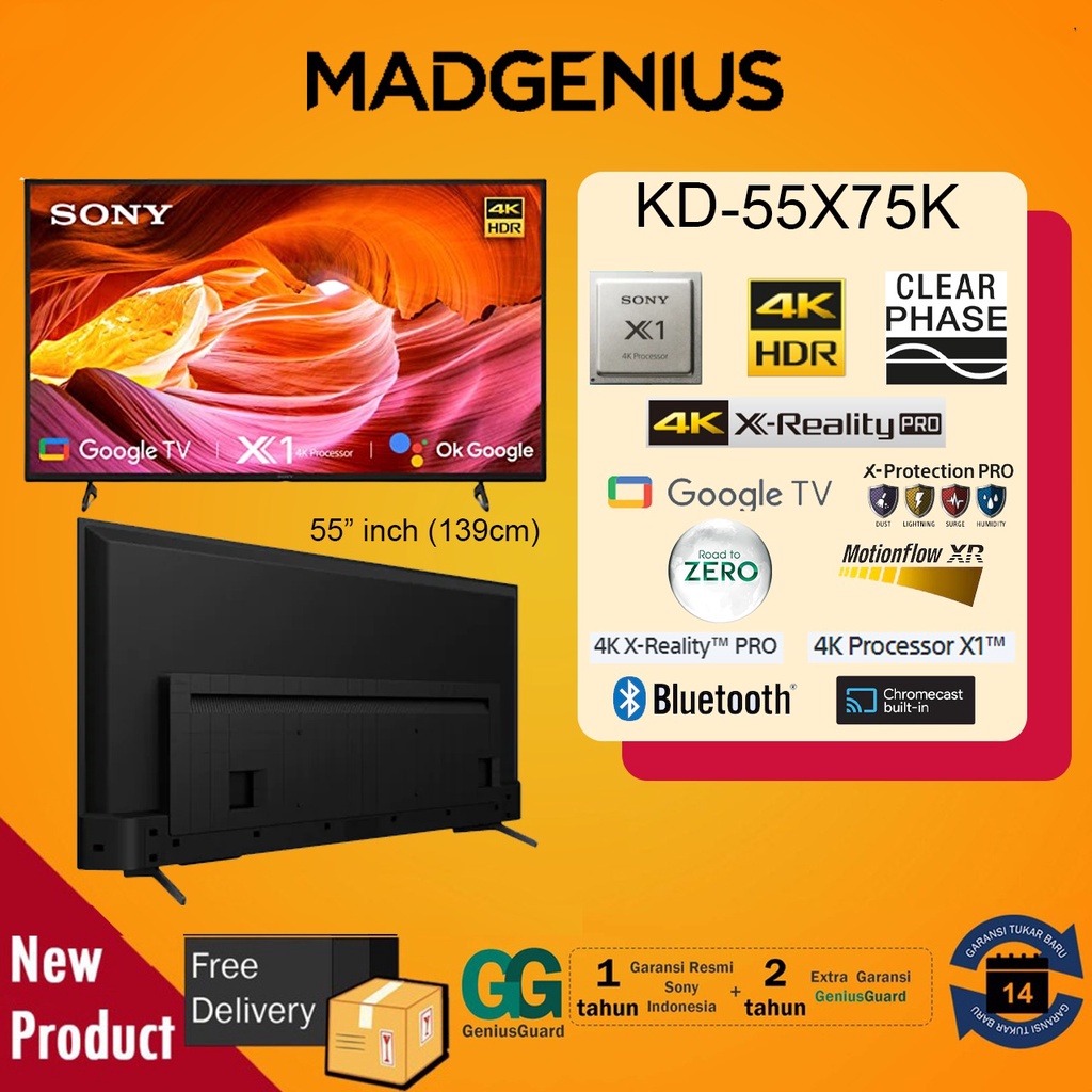 Jual SONY Original KD-55X75K / KD55X75K / KD 55X75K X75 Ultra HD 4K HDR ...