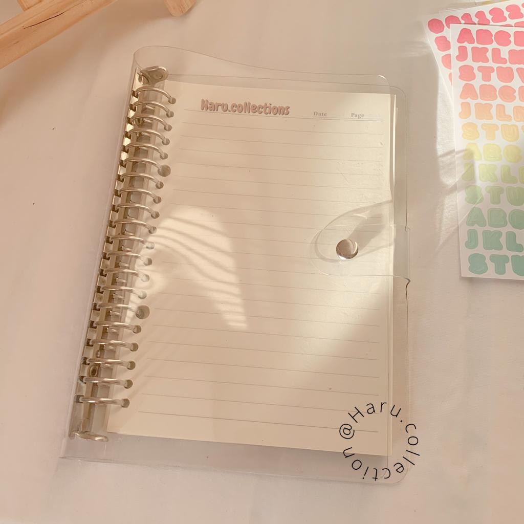 Jual [HARU] B5 A5 Cover Binder Transparent Binder Bening Transparan ...