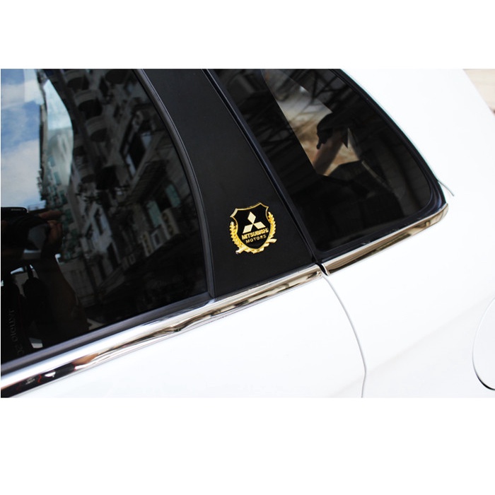 Jual V201Dggd Mitsubishi 3D Vip Motors Wheat Car Logo Car Emblem Badge ...