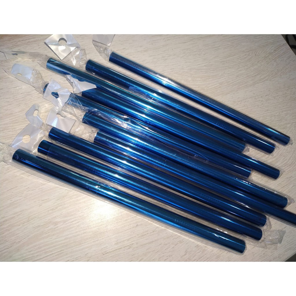 Jual Sedotan Stainless Steel straw BUBBLE BIRU milk tea 1.2CM | Shopee ...