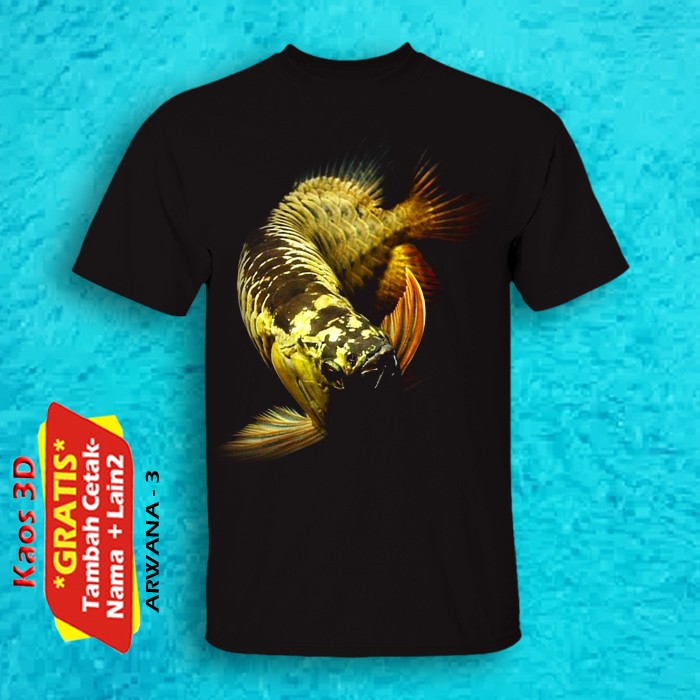 Jual KAOS GAMBAR IKAN HIAS ARWANA UKURAN UNTUK ANAK DAN DEWASA - T ...