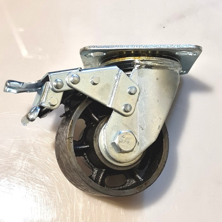 Jual Roda Rak Besi / Etalase / Grobak / Roda besi 4" Rem | Shopee Indonesia