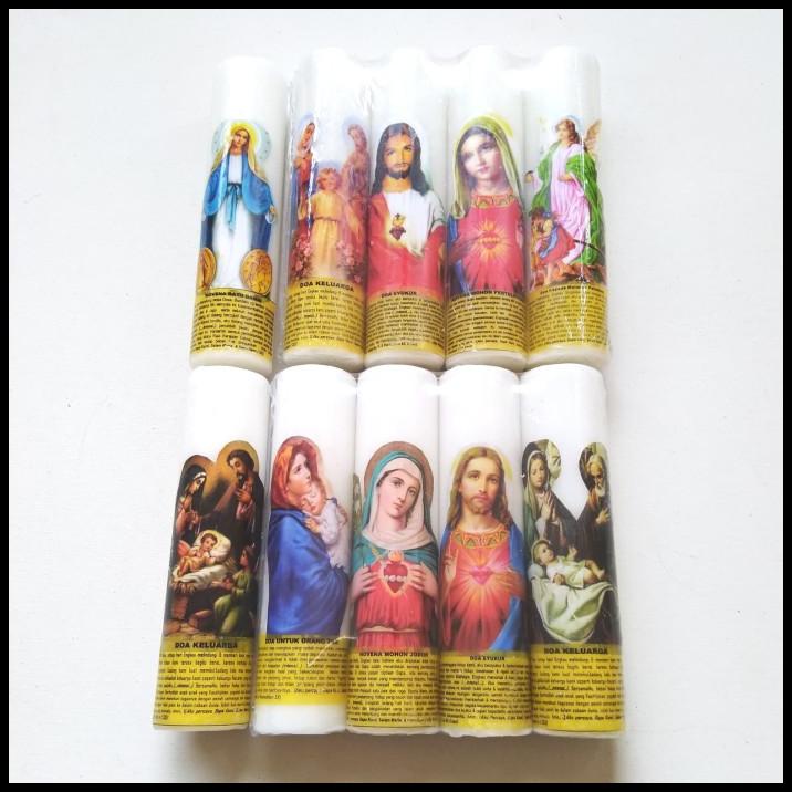 Jual Lilin Doa Gambar Rohani Yesus Maria Orang Kudus Tinggi 14Cm Dm 3 ...