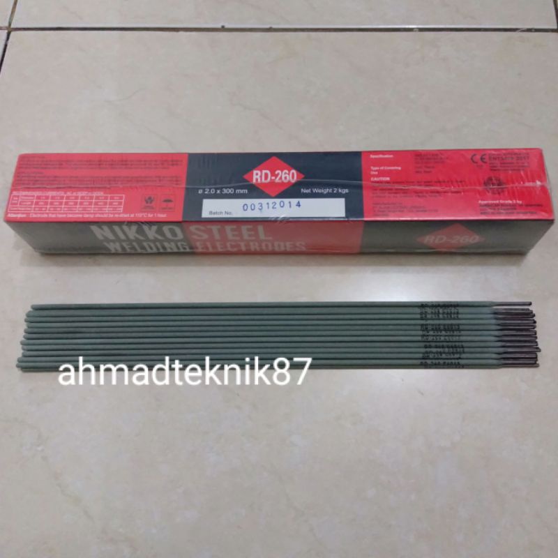 Jual Kawat Las Nikko Steel RD 260 2mm ( 2 kilo ) | Shopee Indonesia