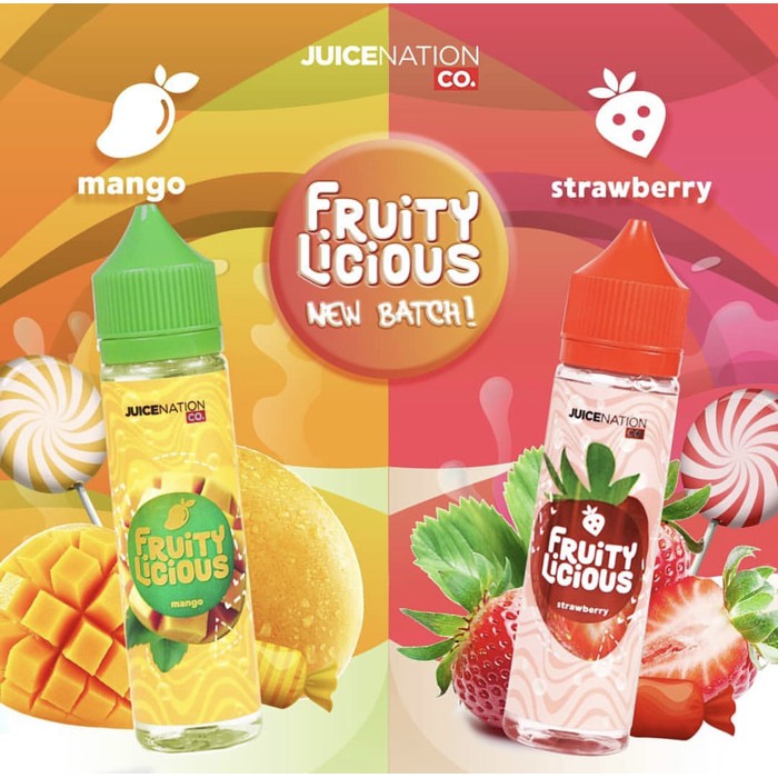 Jual FRUITY LICIOUS 60ML 3MG BY JUICE NATION E-LIQUID VAPORIZER VAPE ...