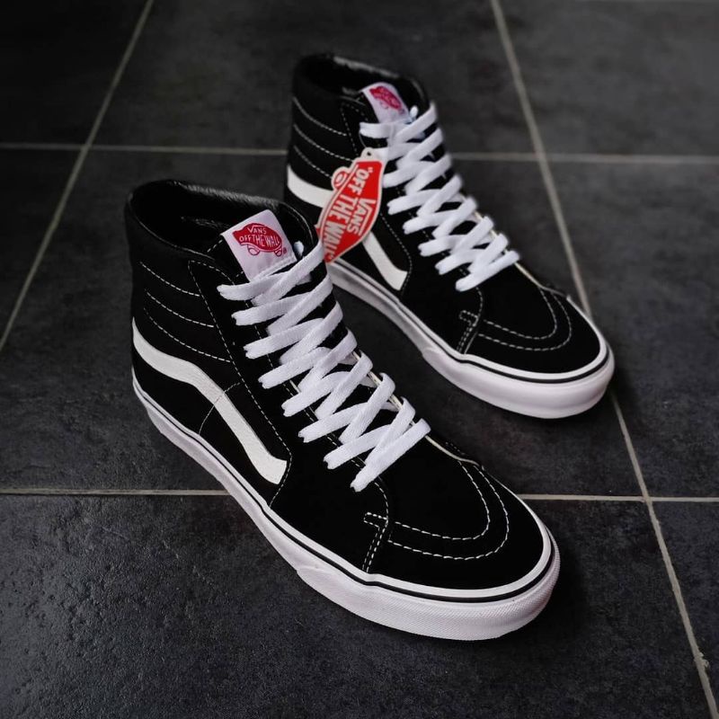 Jual Classic SK8-Hi Black White RESMI | Shopee Indonesia
