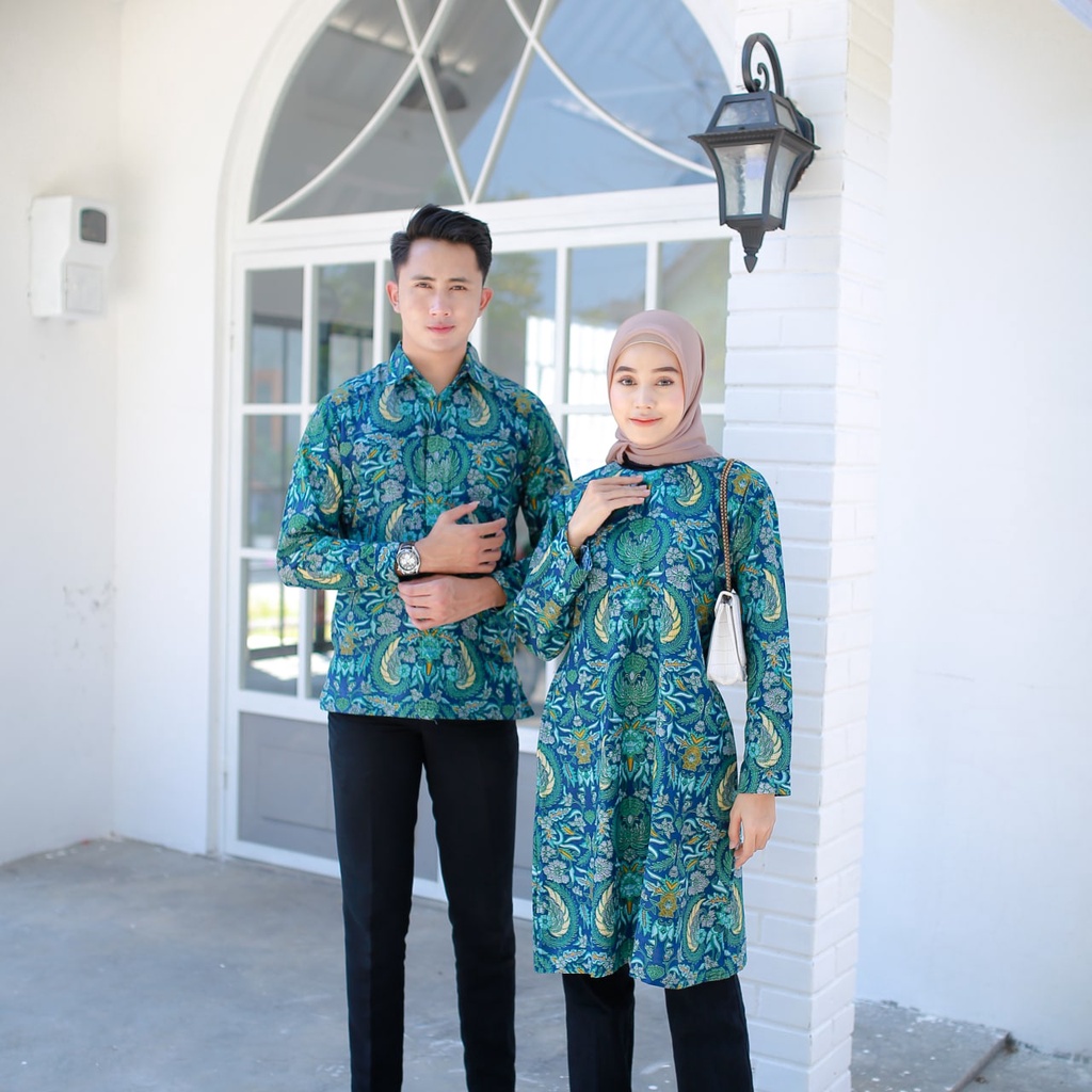 Jual Benang Raja Batik Couple Pria Wanita Motif Sayap Garuda Size Jumbo ...