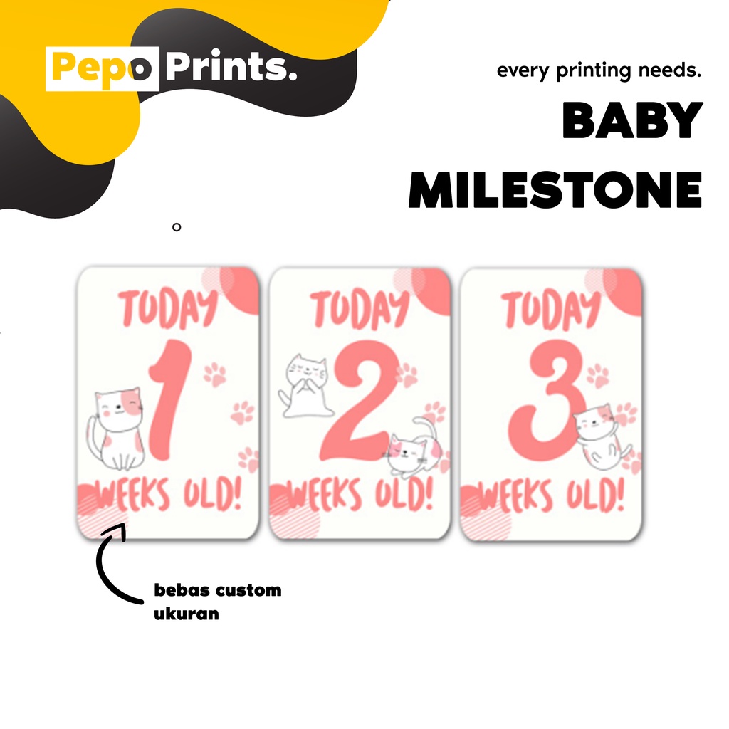 Jual Pepo - Baby Milestone Card ( 1set= 36pcs ) | Shopee Indonesia
