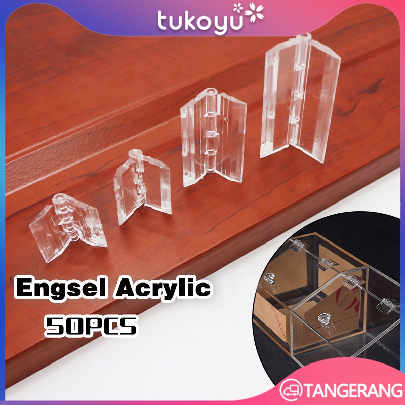 Jual 50 PCS Engsel Akrilik Transparan/25x33 MM Engsel Acrylic/Hinge ...