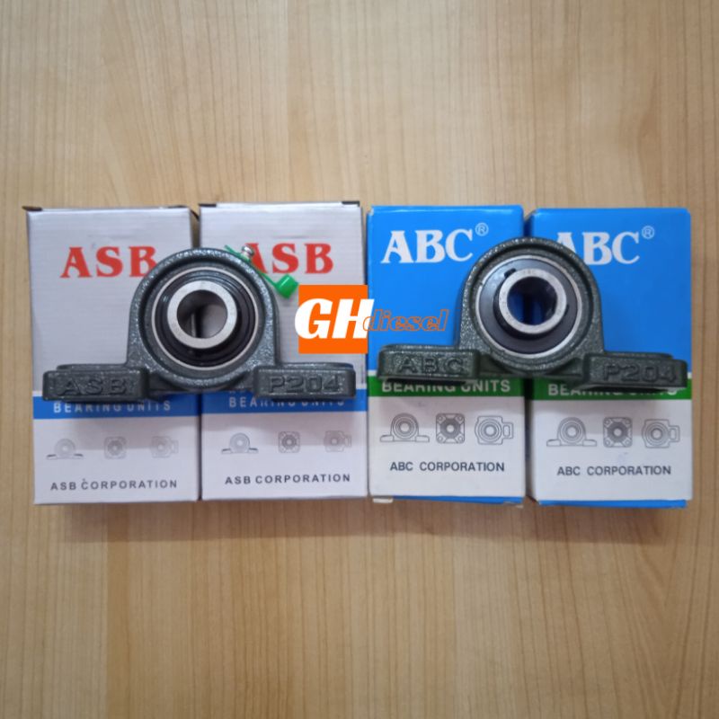 Jual pillow block bearing klaker duduk UCP 204 - 12 as 19 mm merek ASB , ABC | Shopee Indonesia