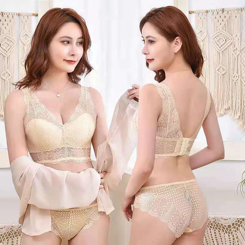 Jual [BH+CD] Set Bra Japang Renda Seamless Set pakaian dalam Bra Lace Import Bahan Lace BH Push ...