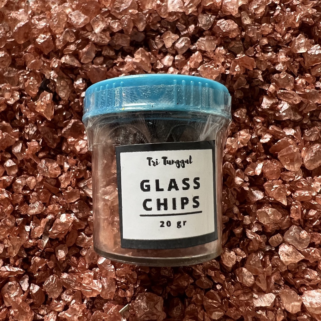 Jual Pecahan Batu Warna Warni 20gram Glass Chips Rose Gold Flakes ...