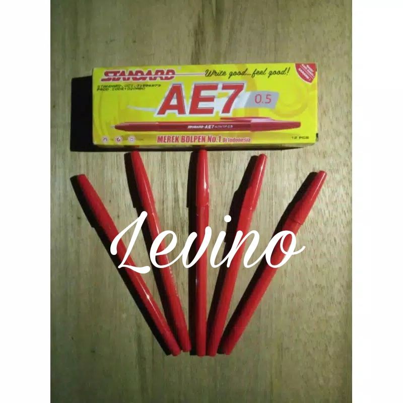 Jual Pulpen Standard AE7 warna Merah | Shopee Indonesia