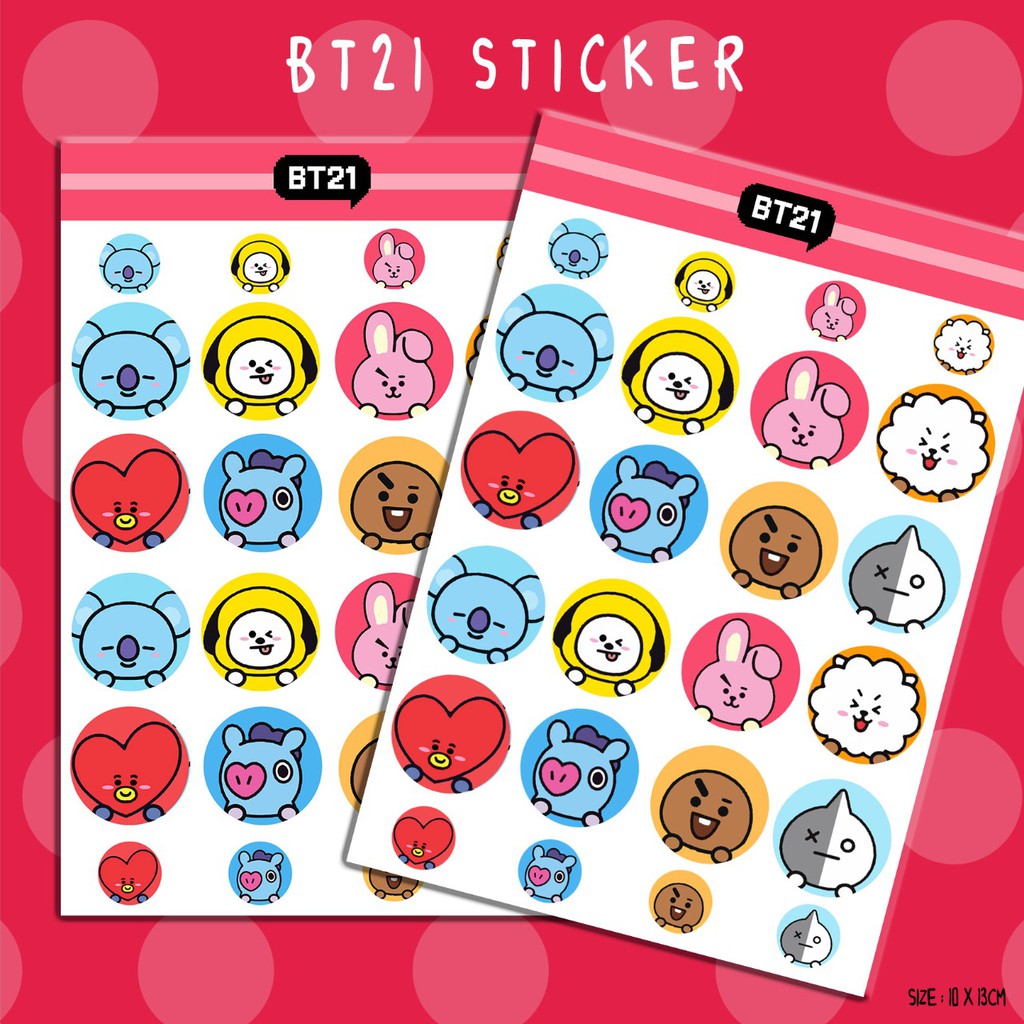 Jual STICKER BT21 KARAKTER KPOP / STICKER HP / LAPTOP / KPOP BTS ...