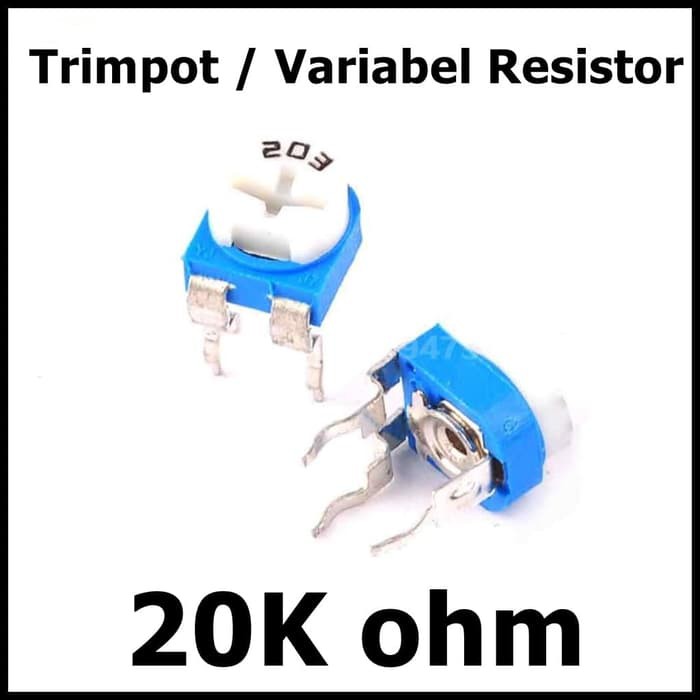 Jual VR 20K ohm 203 Trimpot Trimmer Variable Vertical Resistor | Shopee ...